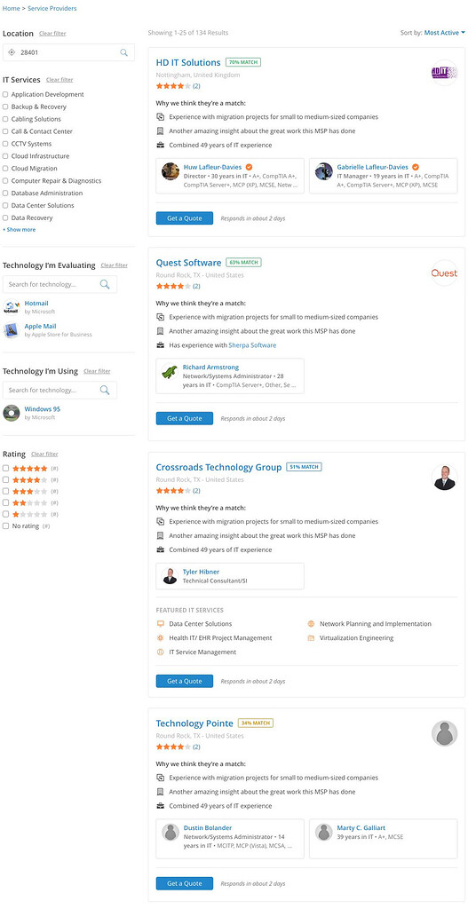 New Feature Preview -- Finding Service Providers - Beta - Spiceworks Community