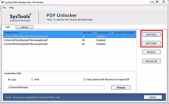 Remove Restricted Access from PDF File - Software & Applications ...