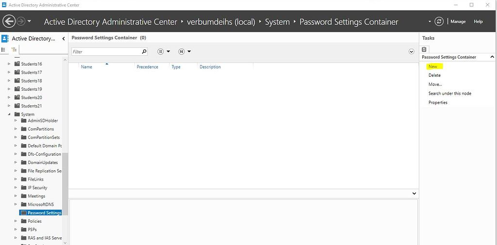 Unable to add new policy in Active Directory Administrative Center - Software & Applications ...