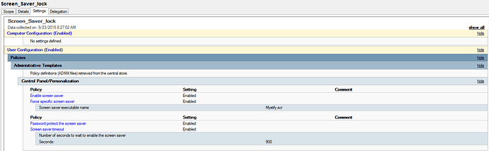 Group policy to lock PC after 15 mins of inactivity. - Software ...