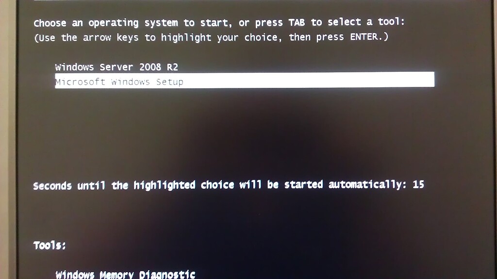 Windows Server 2008 R2 Boot Menu - Windows - Spiceworks Community