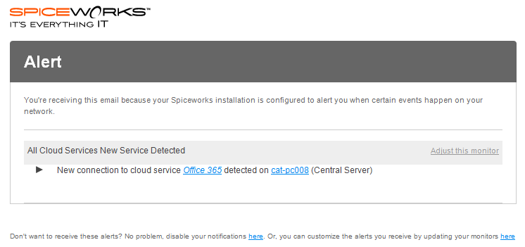 New office 365 connection detected? - Spiceworks Support - Spiceworks Community