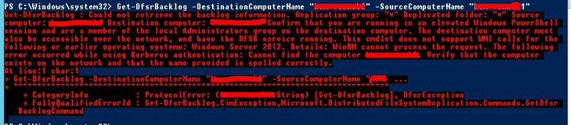 How to get DFS Replication backlogs? PowerShell fails to find the servers - Software ...