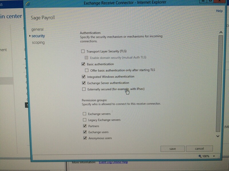 Inbound authentication failed with error on Exchange 2013 - Software ...