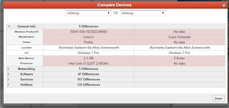 comparing devices - Spiceworks Support - Spiceworks Community