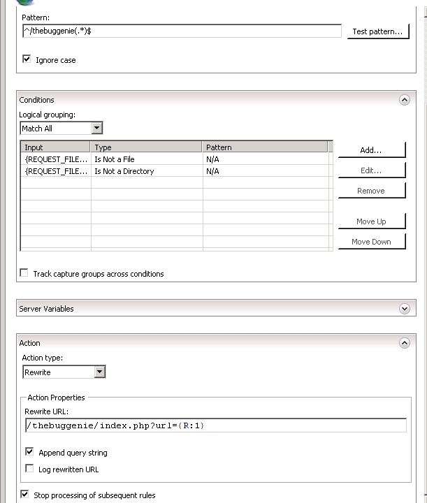 Anyone Have Any Experience Of Url Rewriting In Iis 7 Programming And Development Spiceworks