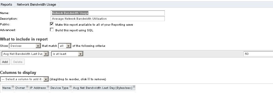 network bandwidth usage report default - Spiceworks Support - Spiceworks Community