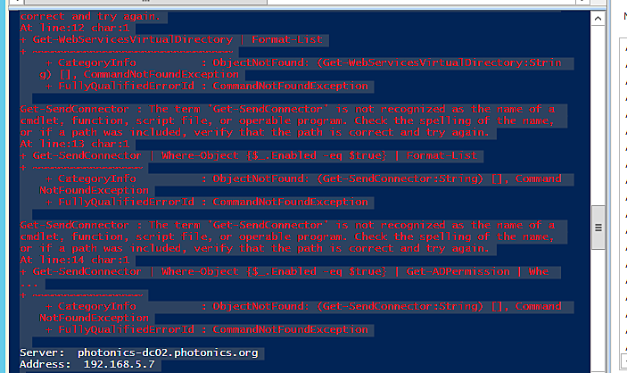 Get Cmdlet Powershell Commands Not Working Please Assist Programming