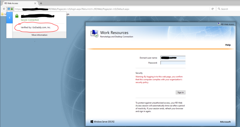 RDWeb - Works internally, doesn't externally. - Windows - Spiceworks Community