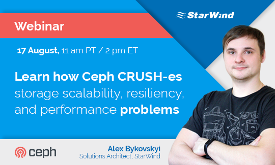 Learn how Ceph CRUSH-es storage scalability, resiliency, and performance problem - StarWind ...