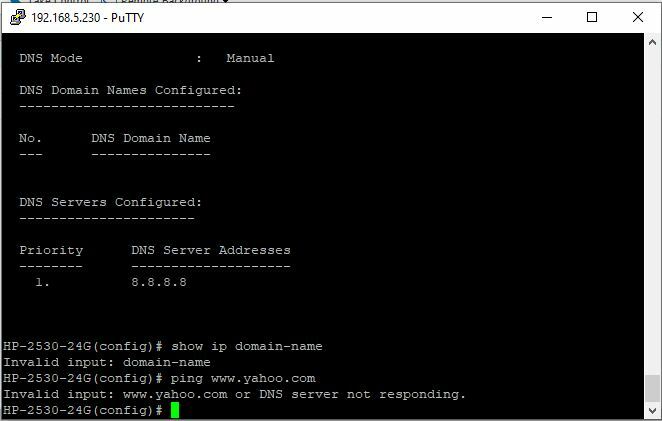 Aruba Switch DNS Settings - Networking - Spiceworks Community