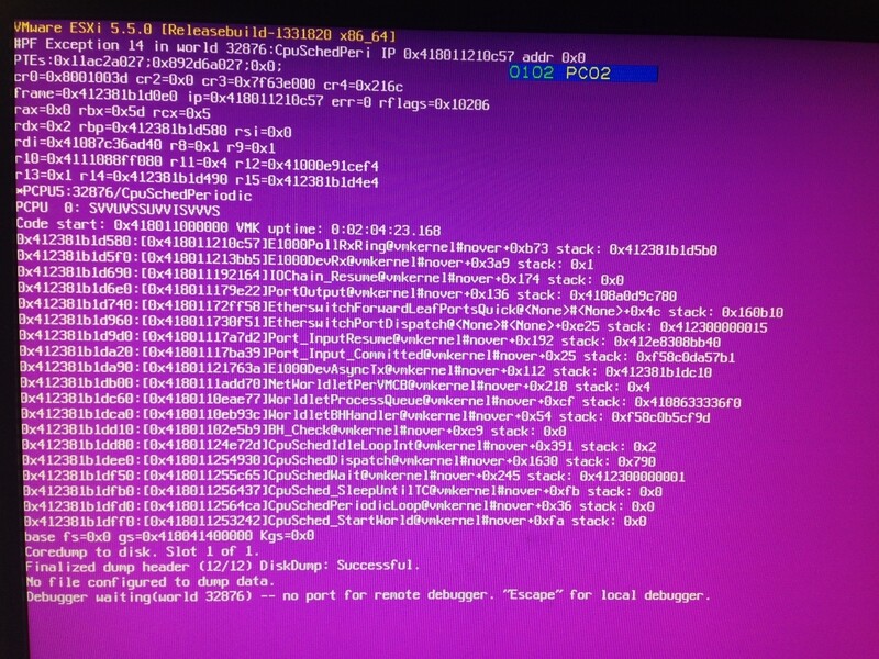 VMWare Pink Screen - Virtualization - Spiceworks Community