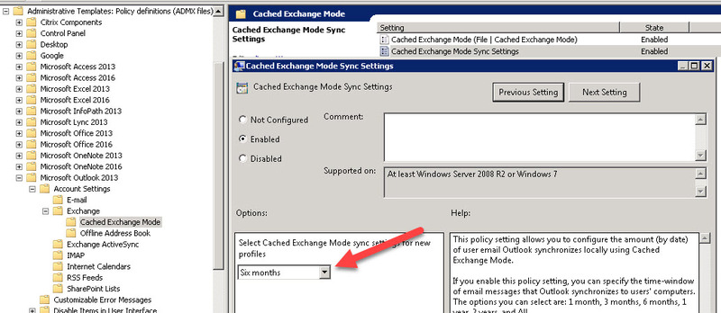 Outlook O365 Cached Exchange Mode Sync Settings - Cloud Computing & SaaS - Spiceworks Community