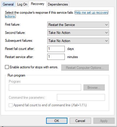 Restarting a Service automatically - Windows - Spiceworks Community