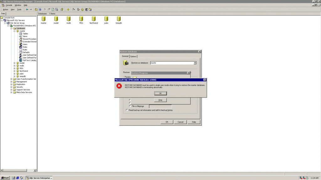 MS SQL Database to Restore - Databases - Spiceworks Community