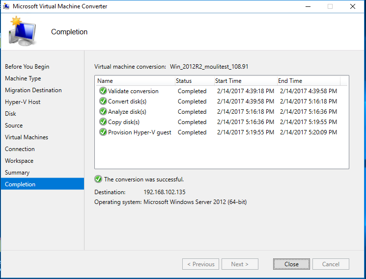 Converting VMware VM to Hyper-V VM using Microsoft MVMC tool - Windows - Spiceworks Community