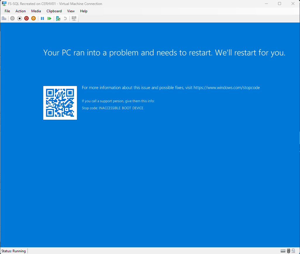 Windows Server 2022 Wont Boot Inaccessible Boot Device Software And Applications Spiceworks
