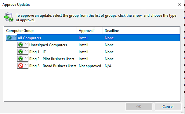 WSUS Update Approval - Software & Applications - Spiceworks Community