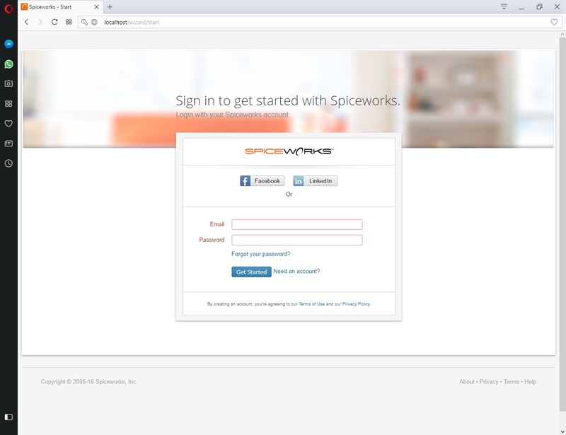 What is the default username/password for a new Spiceworks installation? - Spiceworks Support ...