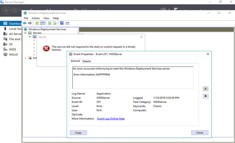 WDS not starting in a timely fashion on Windows Server 2016 - Software ...