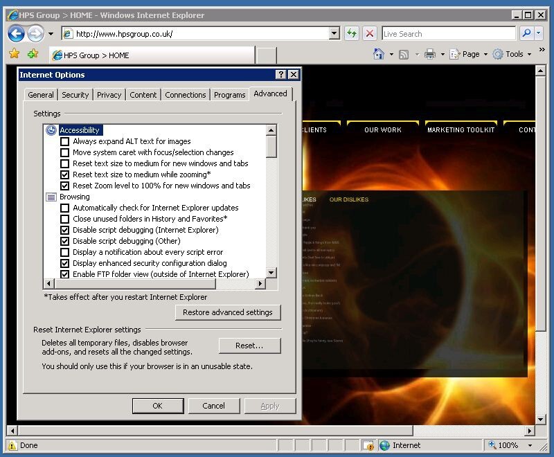 Turn Off Friendly HTTP Error Messages in IE - Software & Applications ...