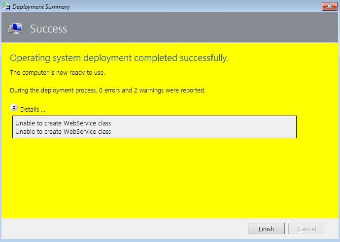 Mdt 8443 Sysprep Capture Unable To Create Webservice Class Software Spiceworks Community
