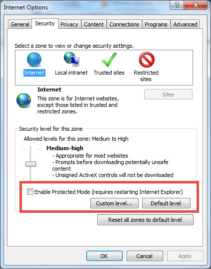 SOLVED - Internet Explorer will not display webpage(blank white ...