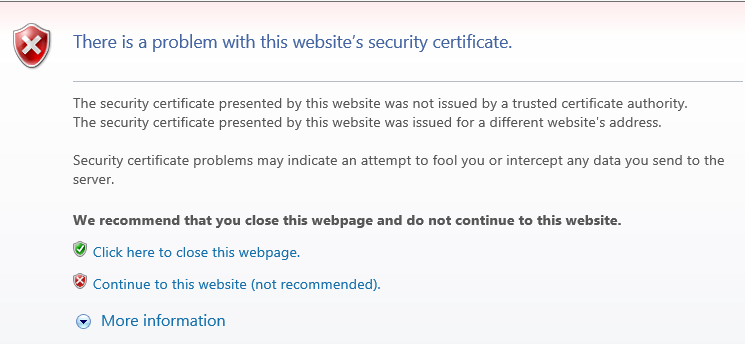Cannot get into VSphere Web Client, IE 11 (certificate errors) - Virtualization - Spiceworks ...