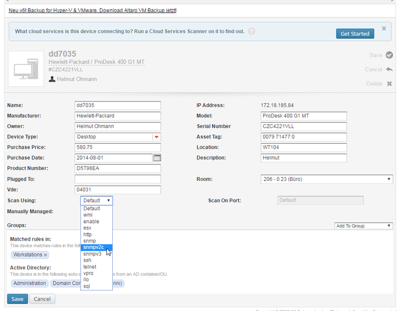 Set Specific device login for inventory scan - Spiceworks Support ...