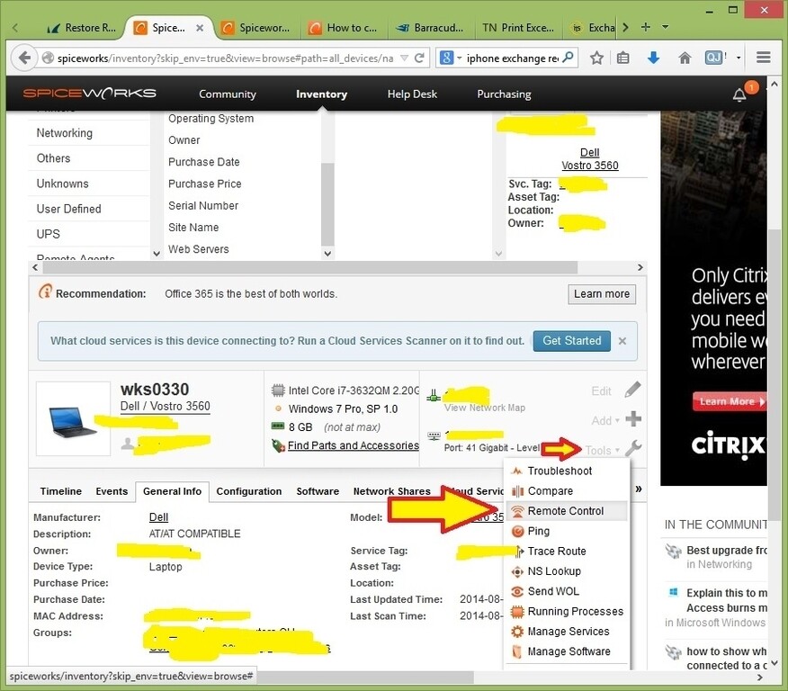 How to connect to Remote computer within Spiceworks? - Spiceworks Support - Spiceworks Community