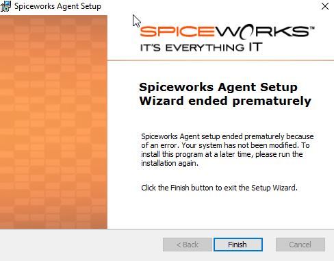 Agent installation not happening on windows 10 - Spiceworks Support - Spiceworks Community