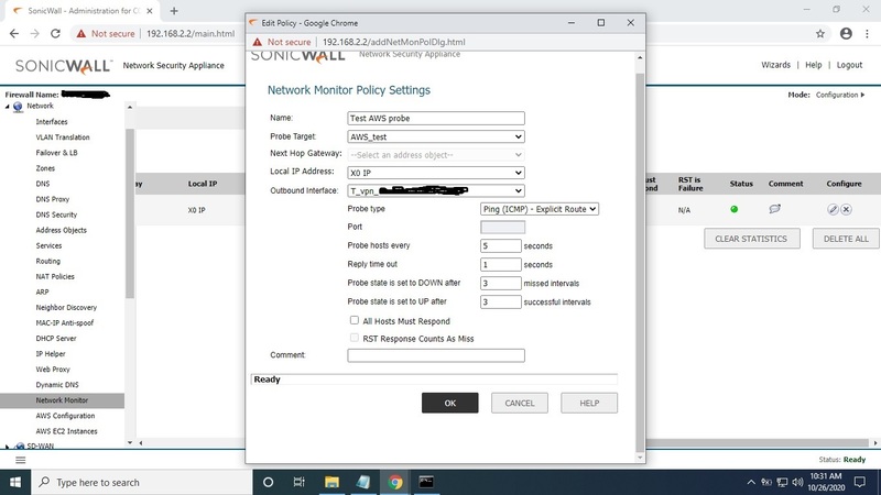 Sonicwall IP Spoof dropping packets on AWS VPN - Networking - Spiceworks Community