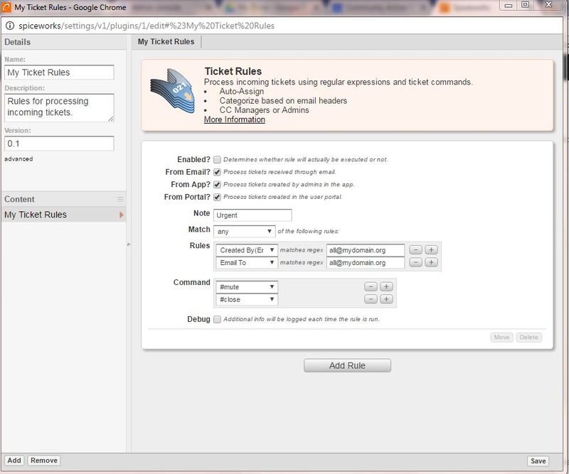 Editing Ticket Rules Spiceworks Support Spiceworks Community