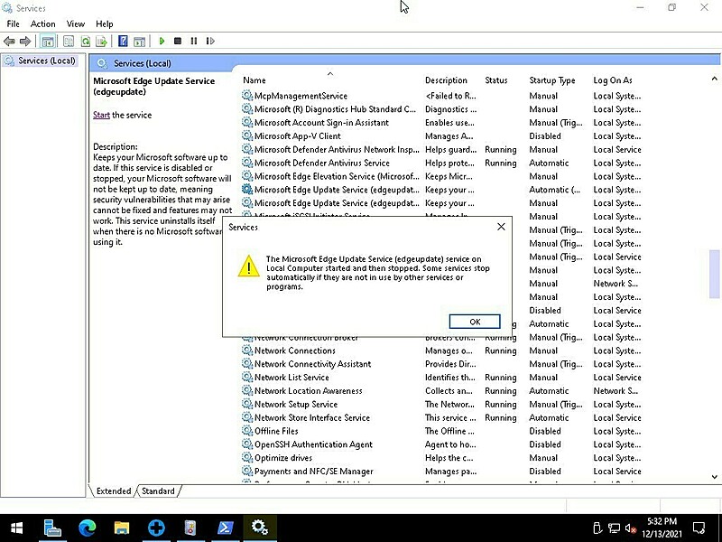 Microsoft Edge Update Service Windows Server 2022 - Hardware ...