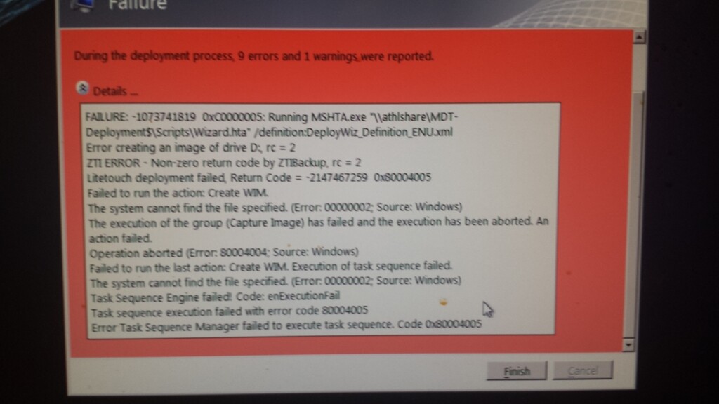 capturing an image using MDT - Software - Spiceworks Community