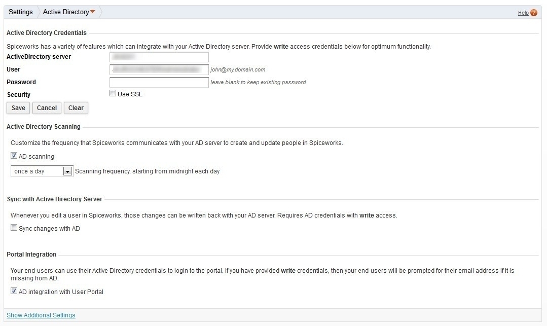 How does active directory effect adding spiceworks account - Windows ...