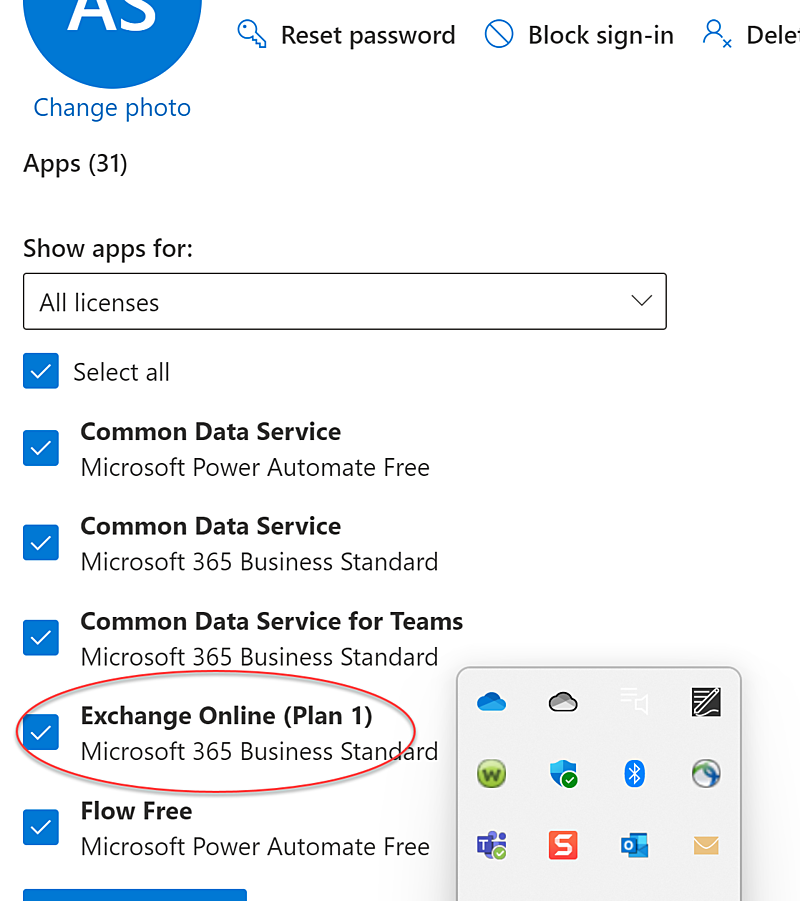 Setup user with E1 license for use in Teams but not for emails ...