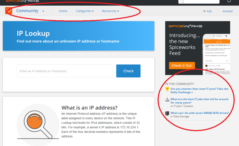 Another new networking tool: IP Lookup! - Spiceworks - Spiceworks Community