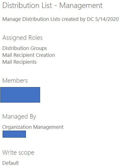 Give user access to manage distribution lists. - Software ...