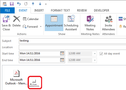 Outlook 2010 calendar attachment icon too small - Software - Spiceworks ...