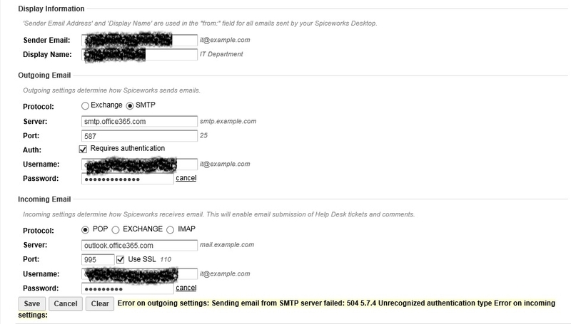 spiceworks with office 365 - Spiceworks Support - Spiceworks Community