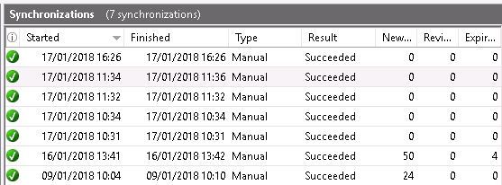 WSUS server 2016 clear synchronisation - Software & Applications ...