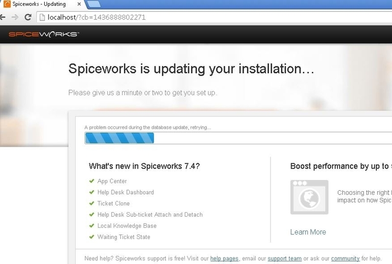 I am having difficulty moving spiceworks from an XP box to a Windows 7 box. - Spiceworks Support ...