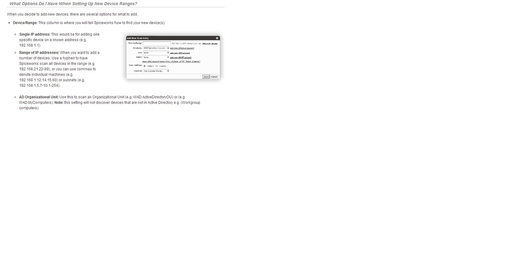 scanning .255 - Spiceworks Support - Spiceworks Community