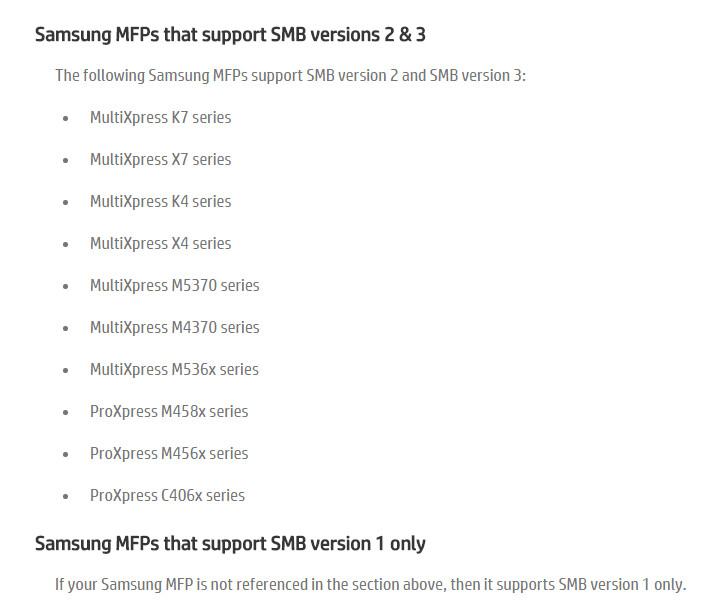 Samsung SyncThru SMB Scanning issue. - Hardware - Spiceworks Community