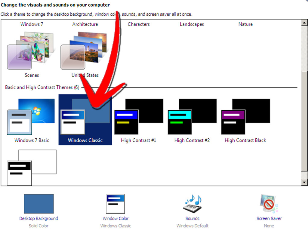 Windows 7 Classic to Basic Theme - Windows - Spiceworks Community
