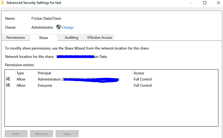 Set-ACL setting shared permission instead of ACL? - Programming & Development - Spiceworks Community