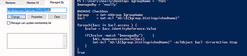 PowerShell, Active Directory, Group, "Manager Can Update Membership List" - Programming ...