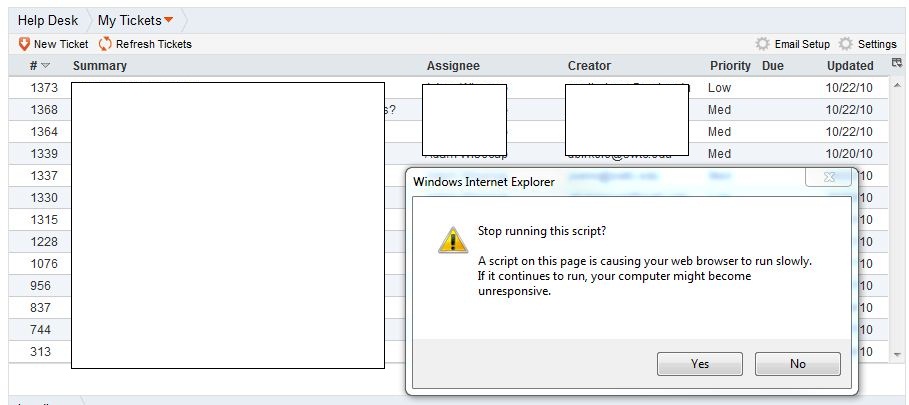 Spiceworks 5.0.58107 Windows Internet Explorer "Stop running this script" error - Spiceworks ...