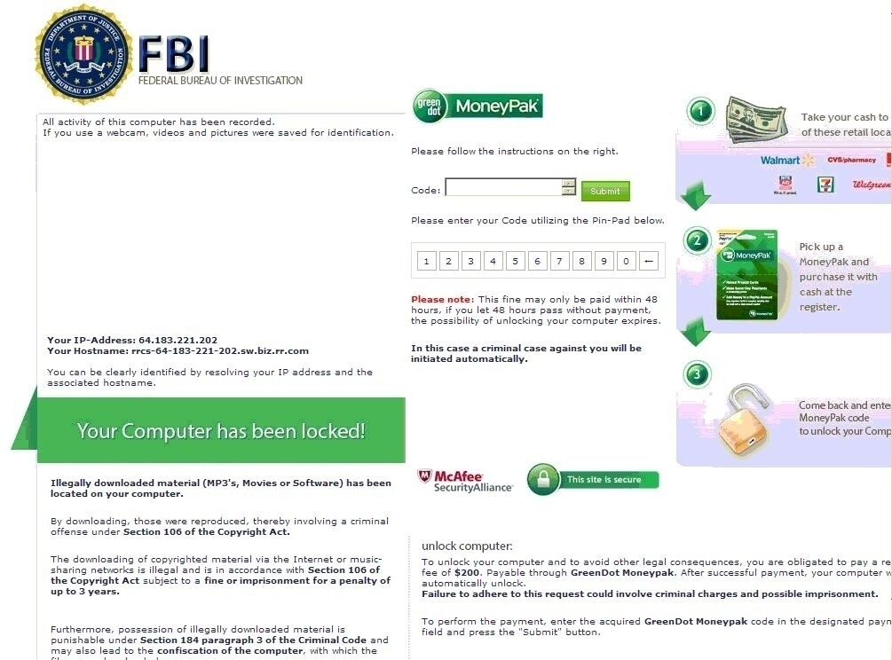Fake FBI warning - Security - Spiceworks Community